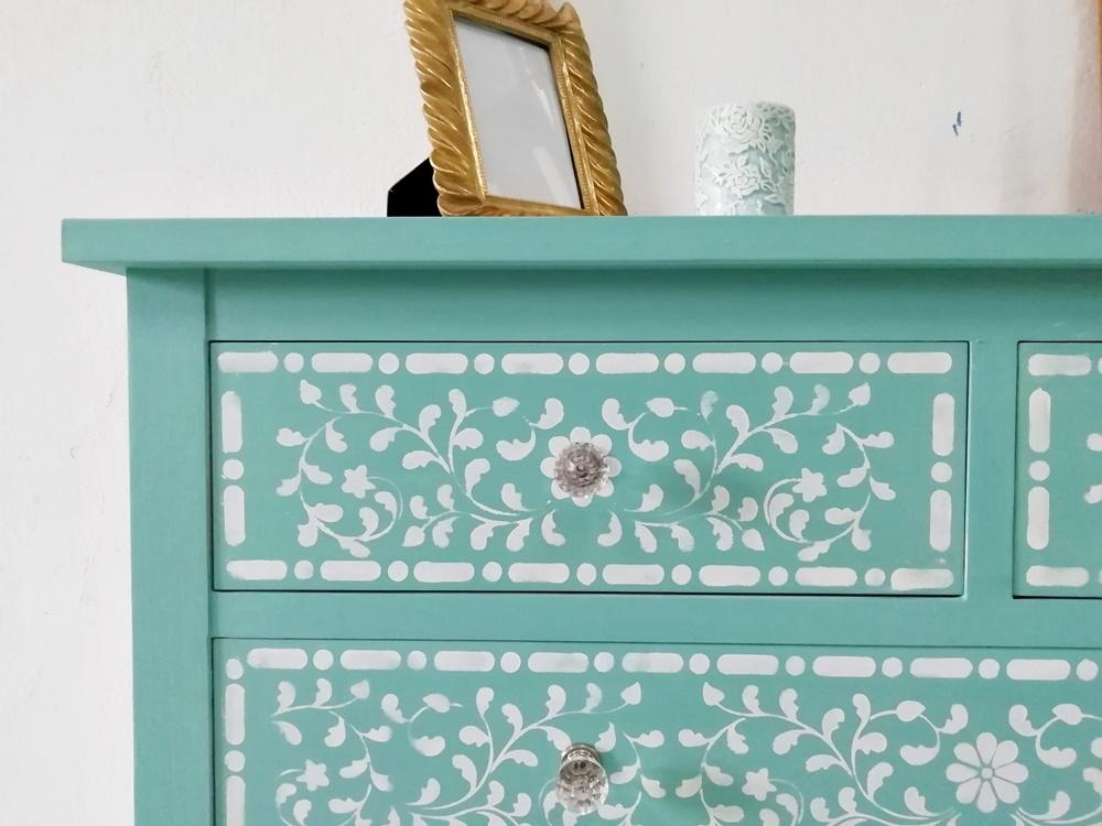 Cómoda turquesa estilo boho chic | Bohemian and chic