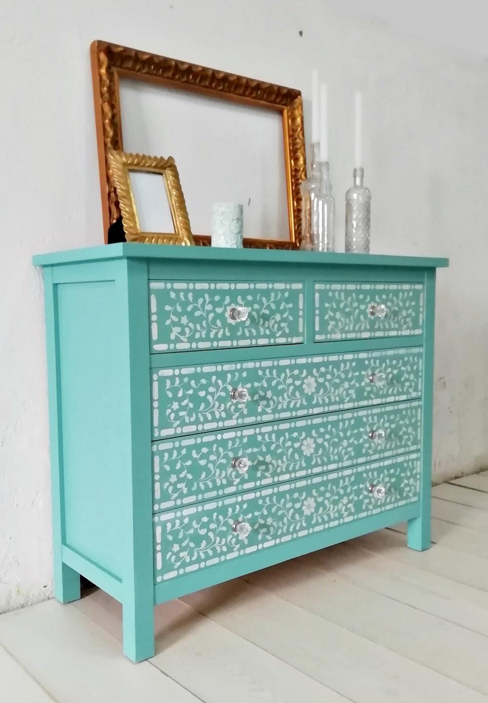 Cómoda turquesa estilo boho chic | Bohemian and chic