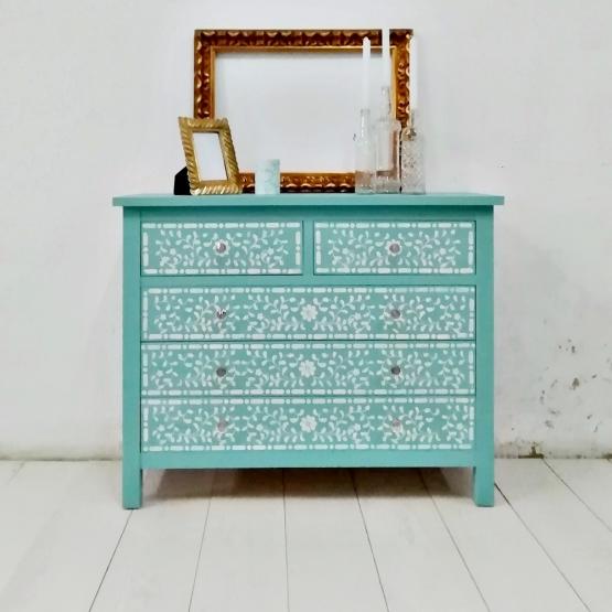 Cómoda turquesa estilo boho chic | Bohemian and chic