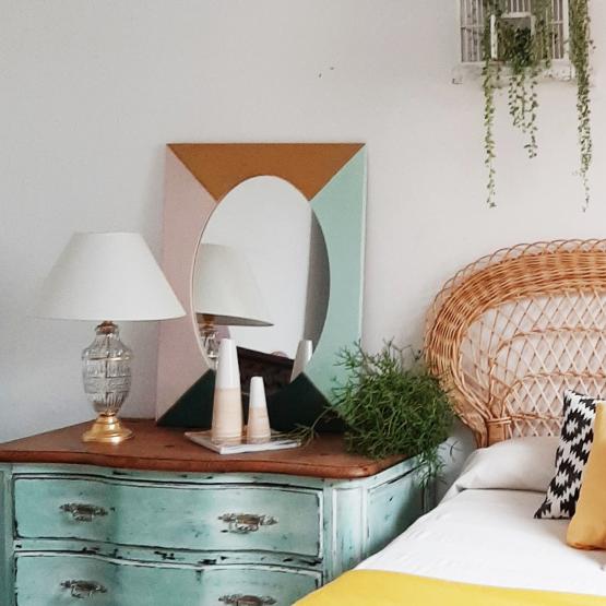 espejo rectangular artesanal geometric | Bohemian and chic